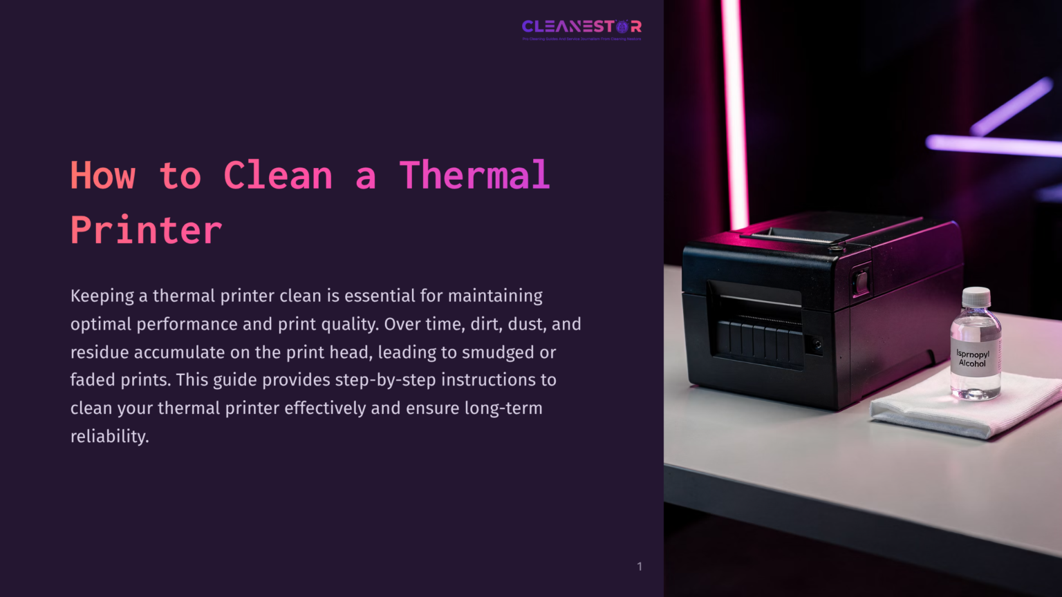 How To Clean A Thermal Printer | CleaNESTOR